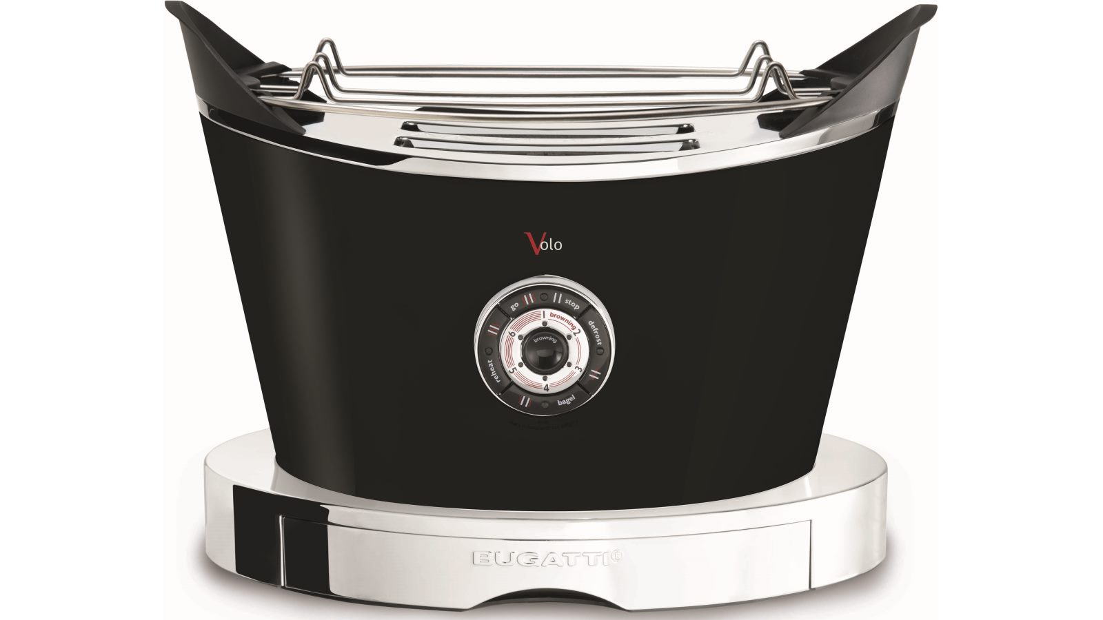 Bugatti Volo 2 Slice Toaster - Black | Domayne