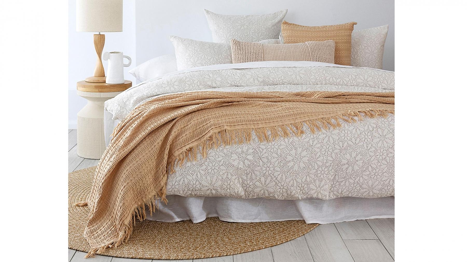 Nora Natural Quilt Cover Set | Domayne