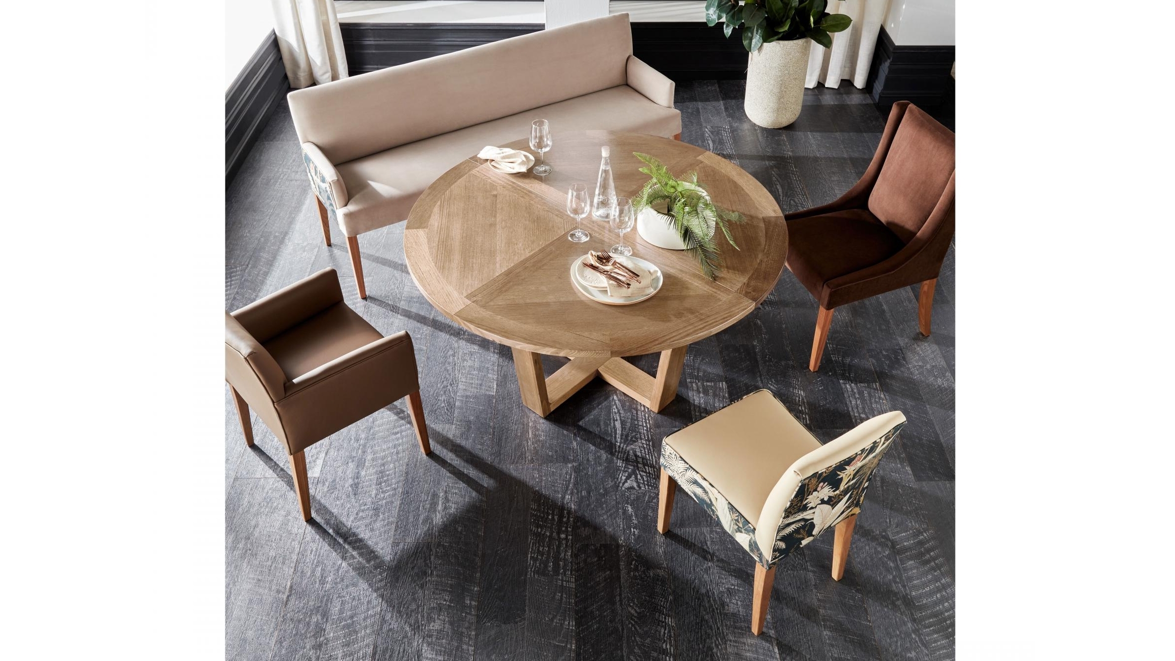 Kalbarri Round Extension Dining Table | Domayne