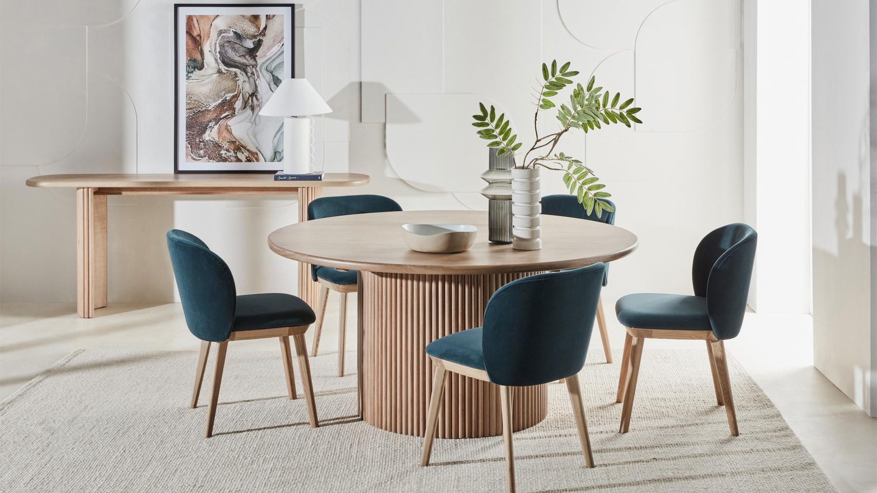 Saxon Round Dining Table | Domayne