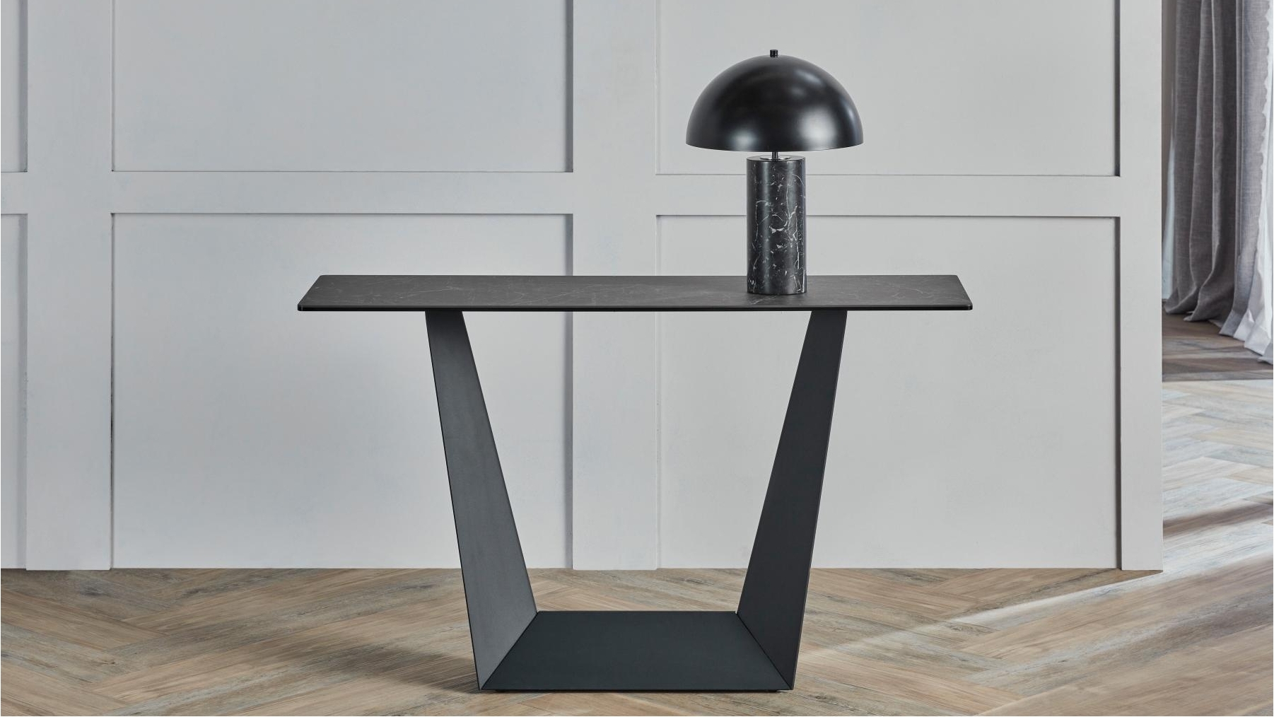 Albon Console Table - Grey | Domayne