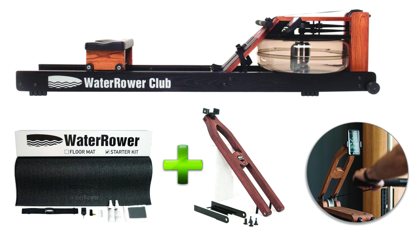 WaterRower Club Rowing Machine Complete Package | Domayne