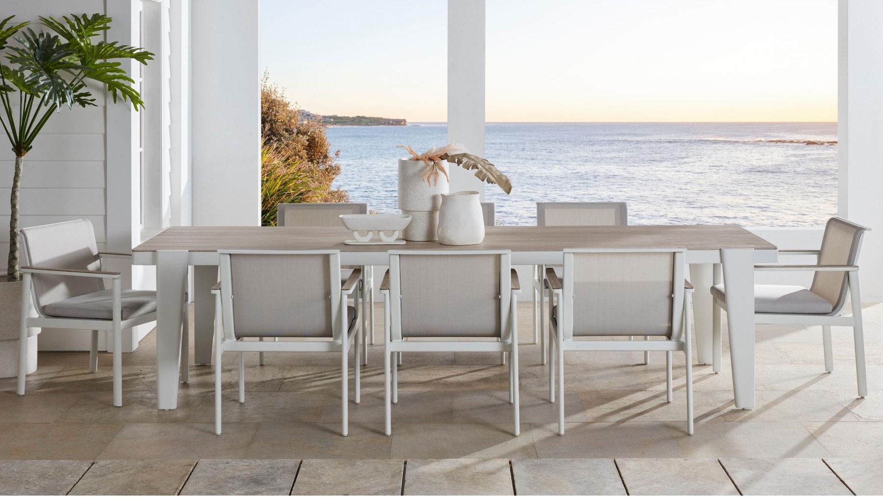 Cayman Outdoor Aluminium Dining Setting | Domayne