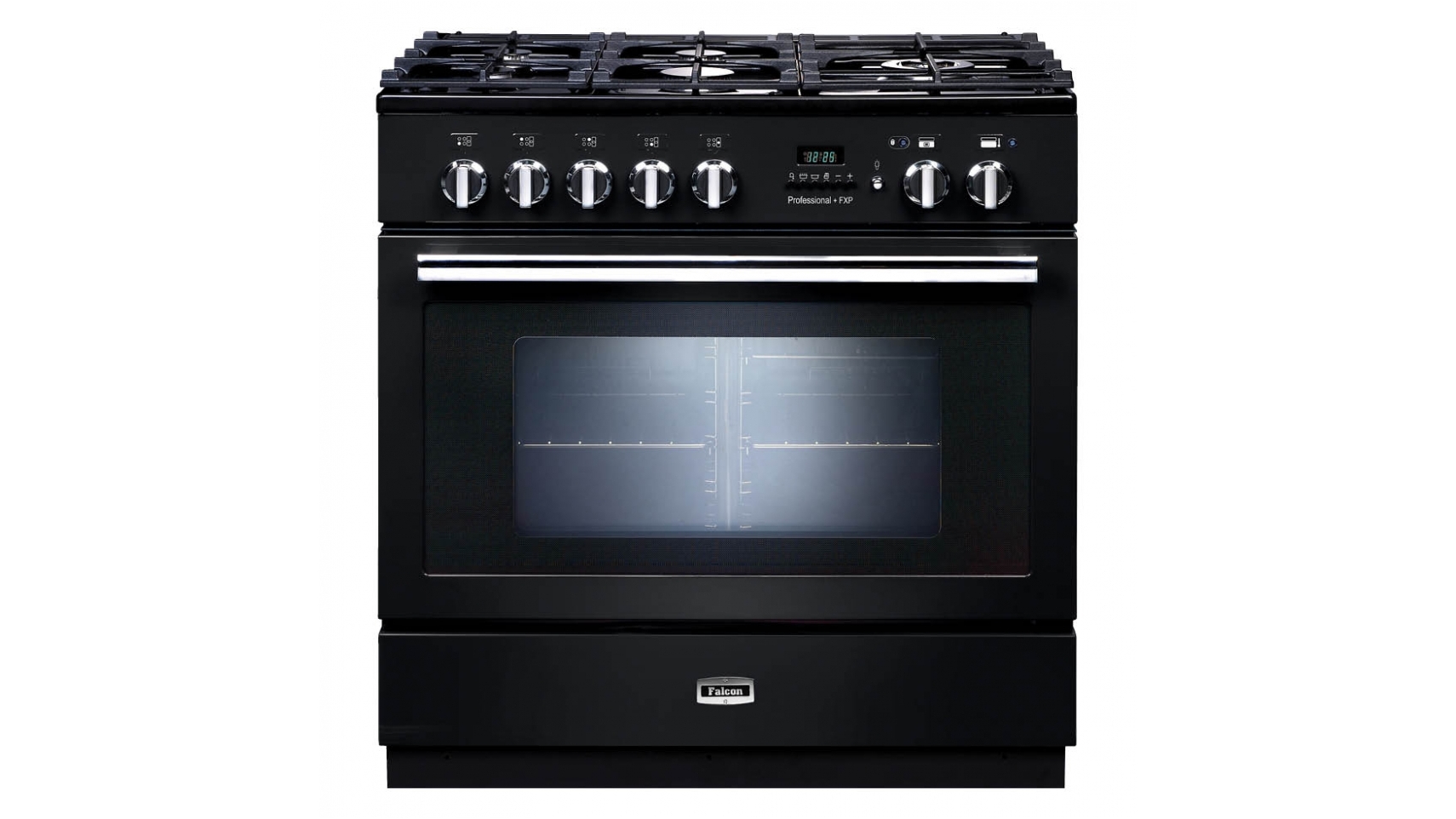 Falcon 90cm Pyrolytic Freestanding Cooker - Black | Domayne
