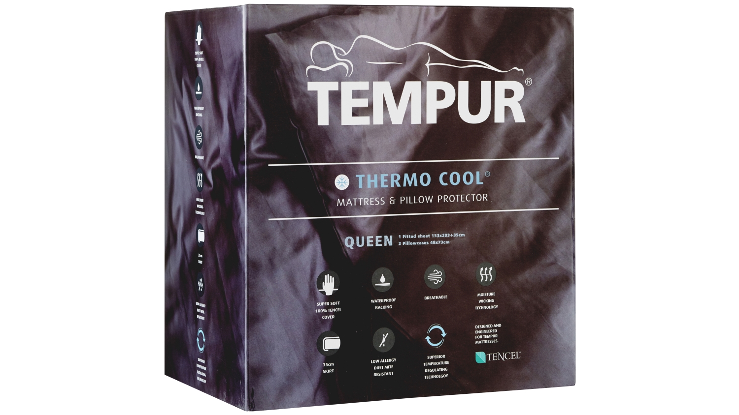 Tempur Thermo Cool Mattress & Pillow Protector Set | Domayne