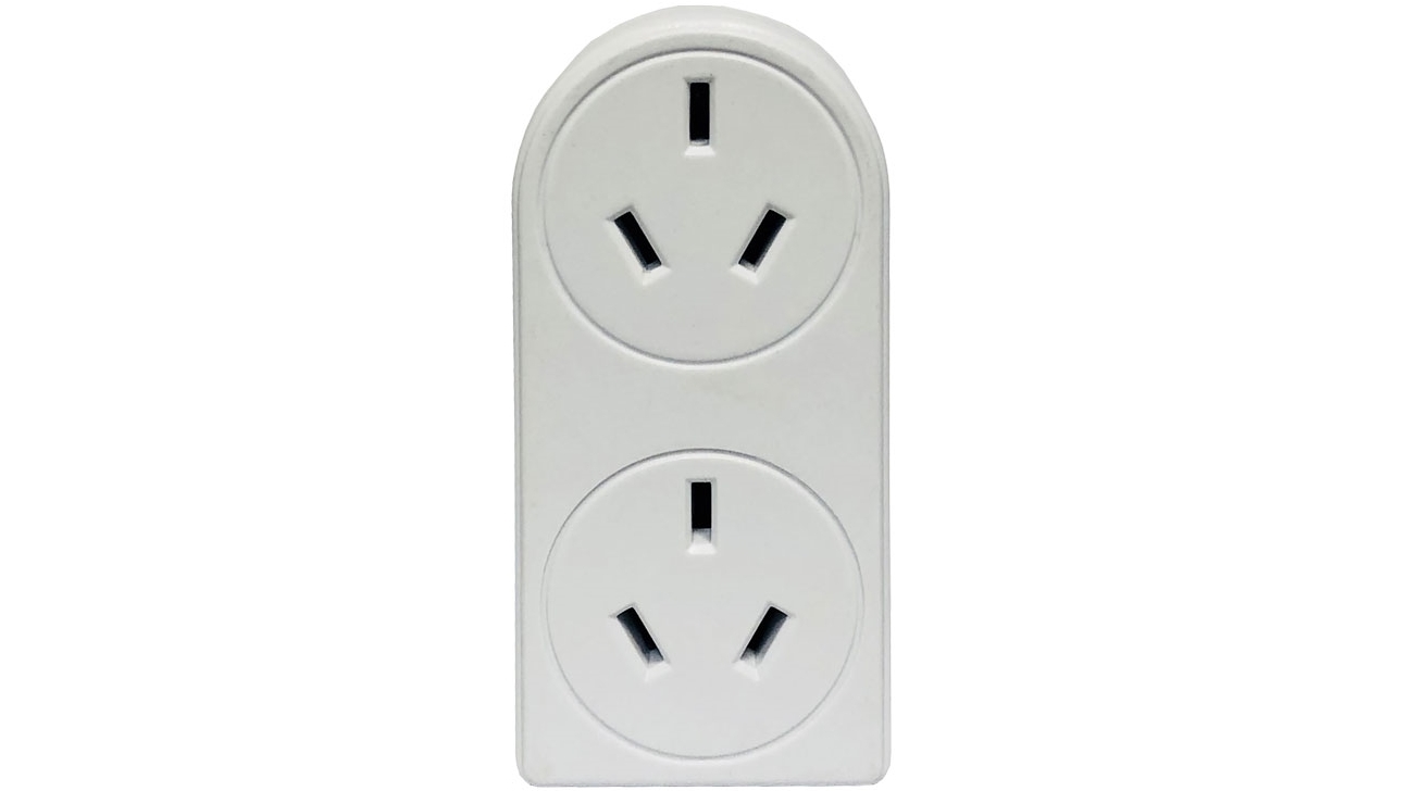 Vanco Power Outlet Vertical Double Adapter | Domayne