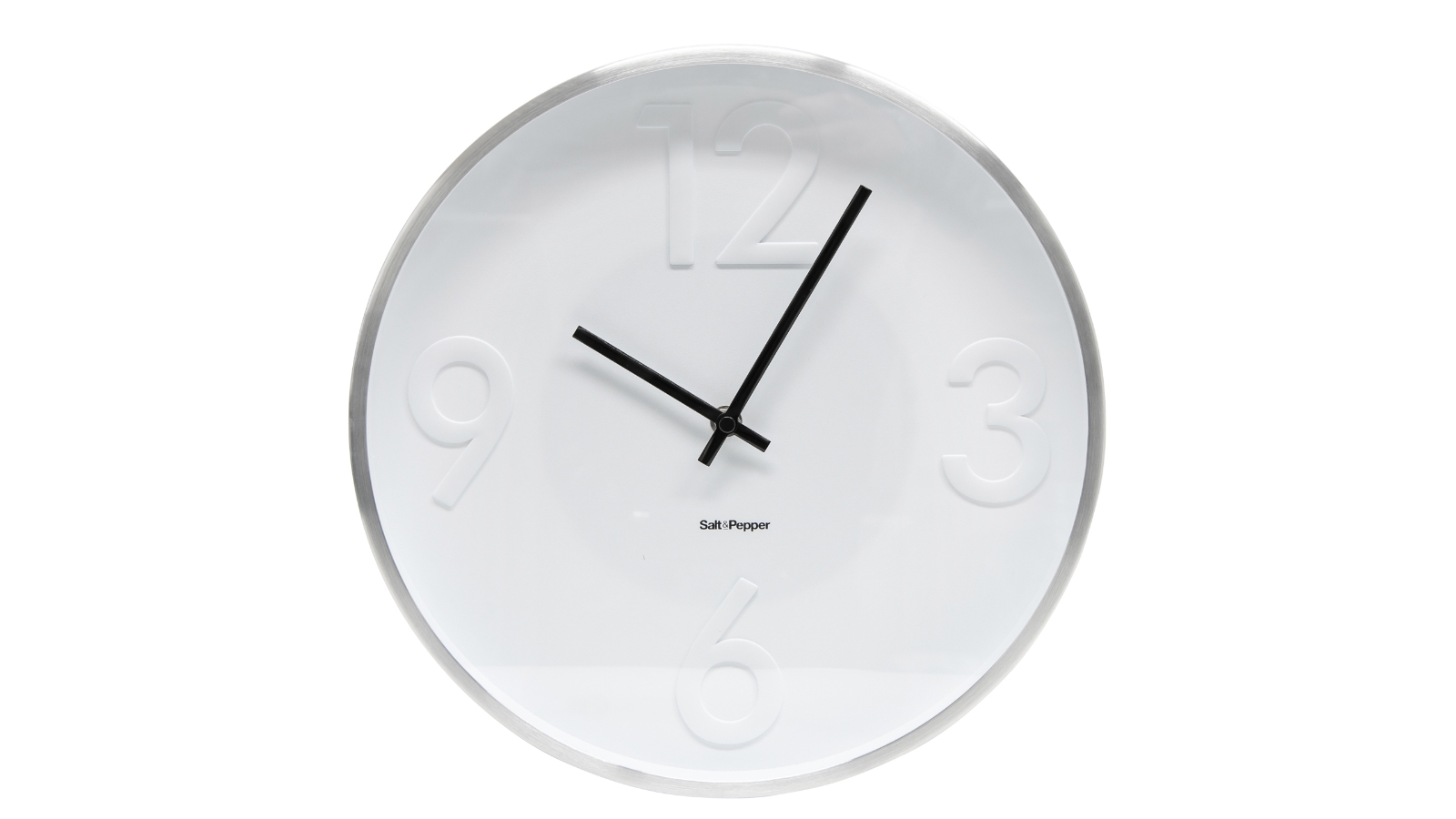 Salt & Pepper Landon White Clock | Domayne