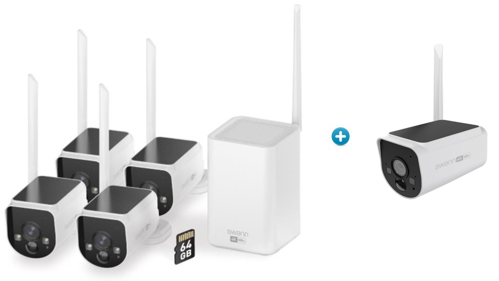 Swann MaxRanger4K Solar 4 Camera Security System + MaxRanger4K Security ...
