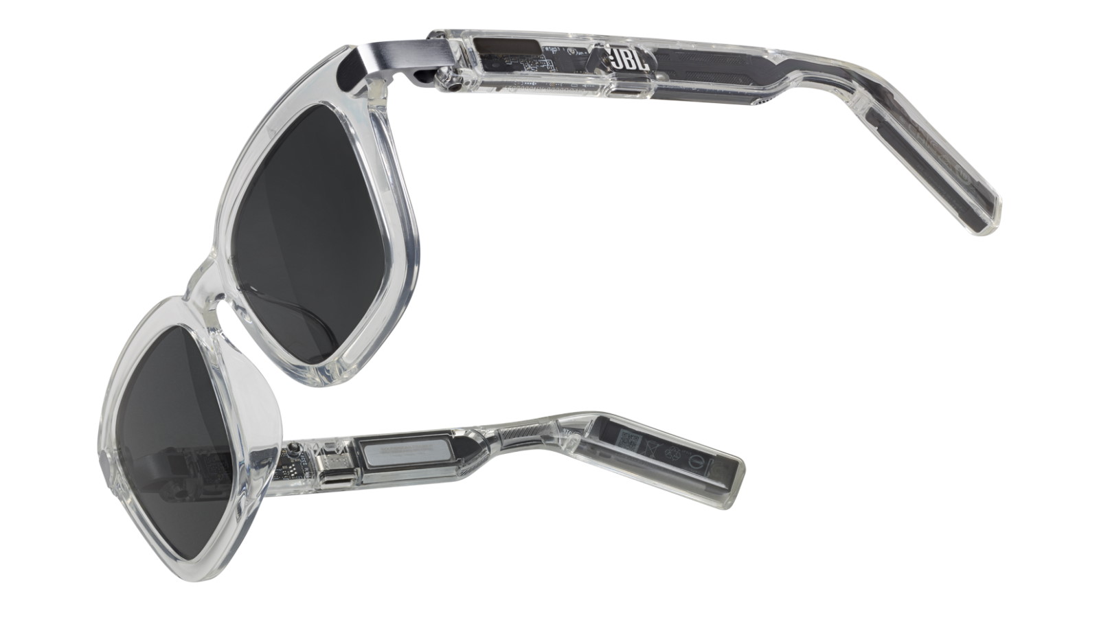 JBL Soundgear Frames Square Audio Glasses - Pearl | Domayne
