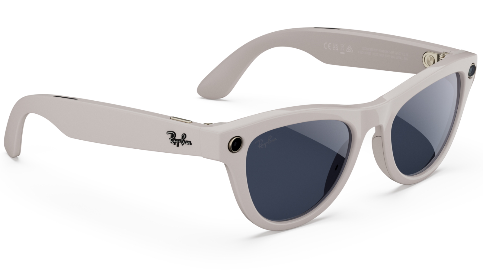 Ray-Ban Meta Skyler AI Glasses - Shiny Chalky Grey Frame with Sapphire ...