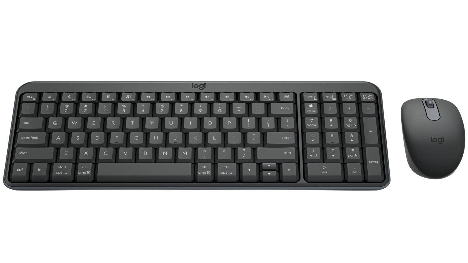 Logitech MK250 Bluetooth Wireless Keyboard Mouse Combo - Graphite | Domayne