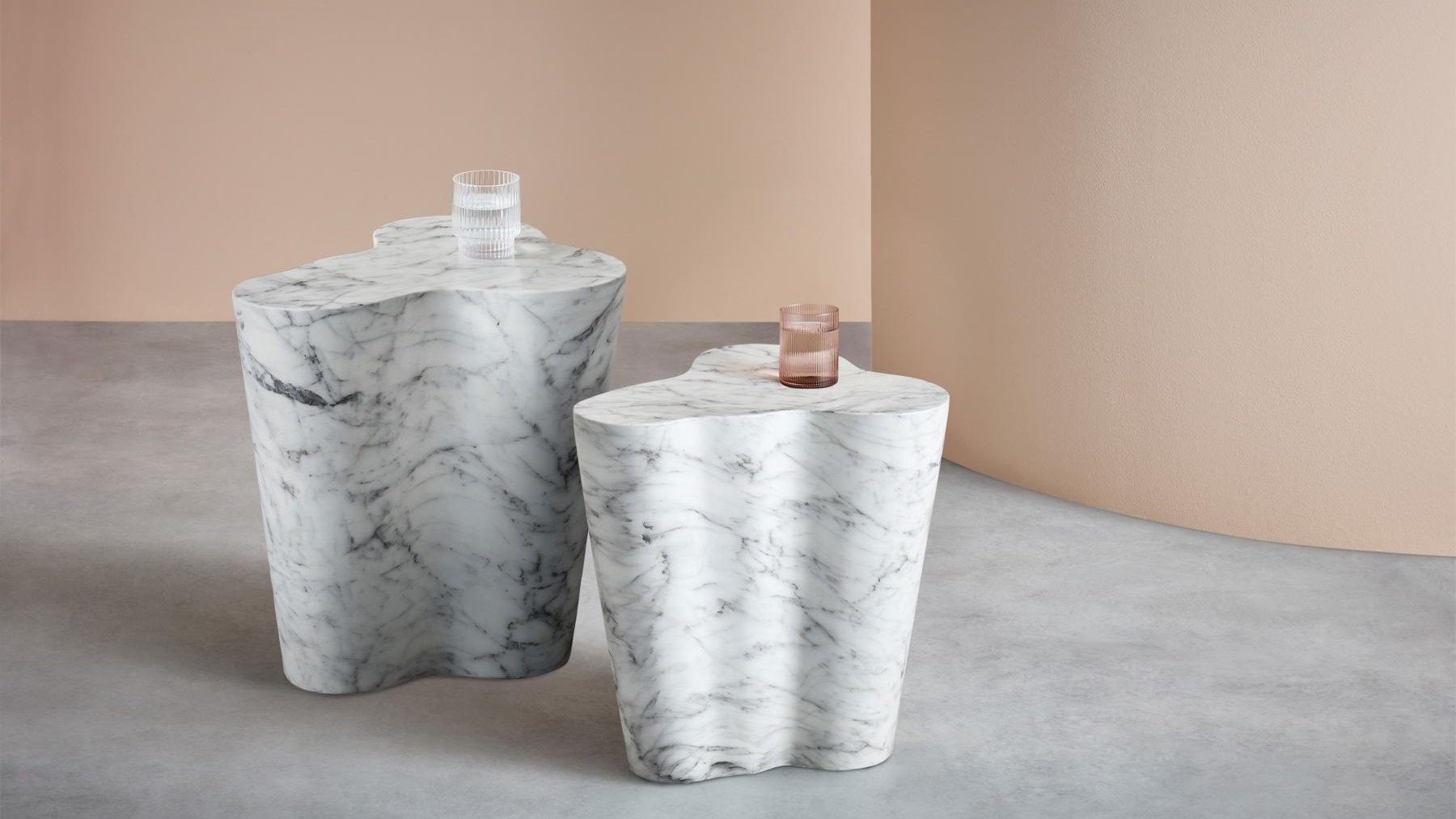 Wave Marble Side Table | Domayne