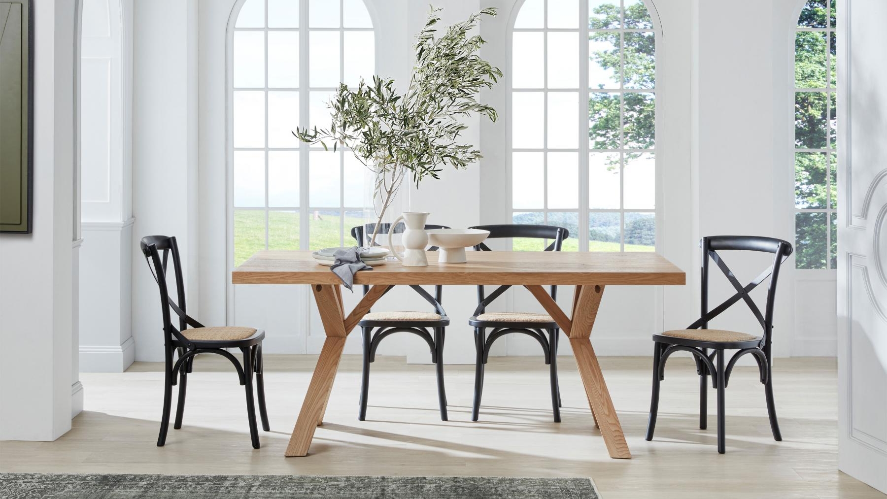 River 7-Piece Dining Setting with Cafe Chairs | Domayne