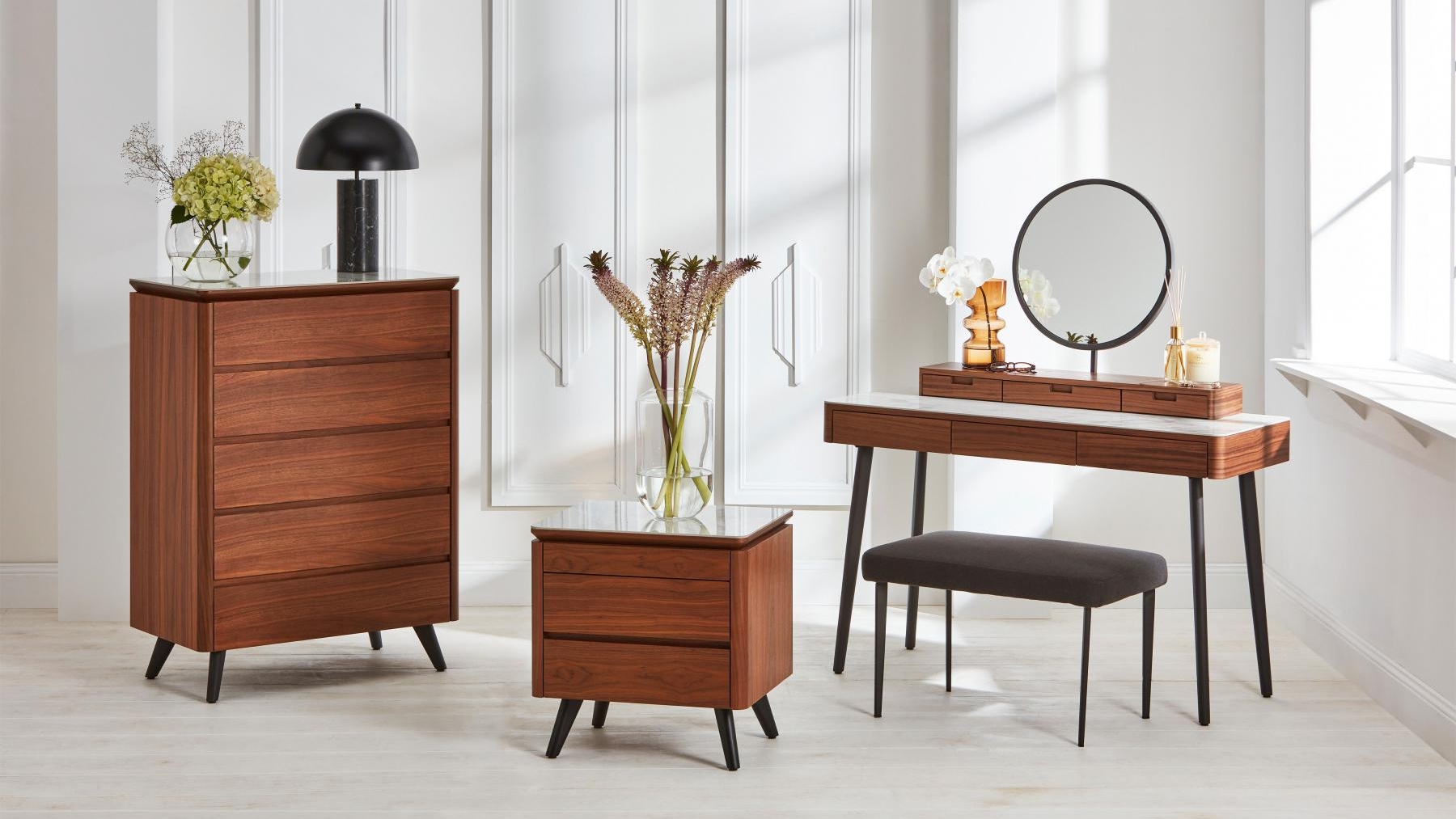 Coco Dressing Table with Mirror | Domayne