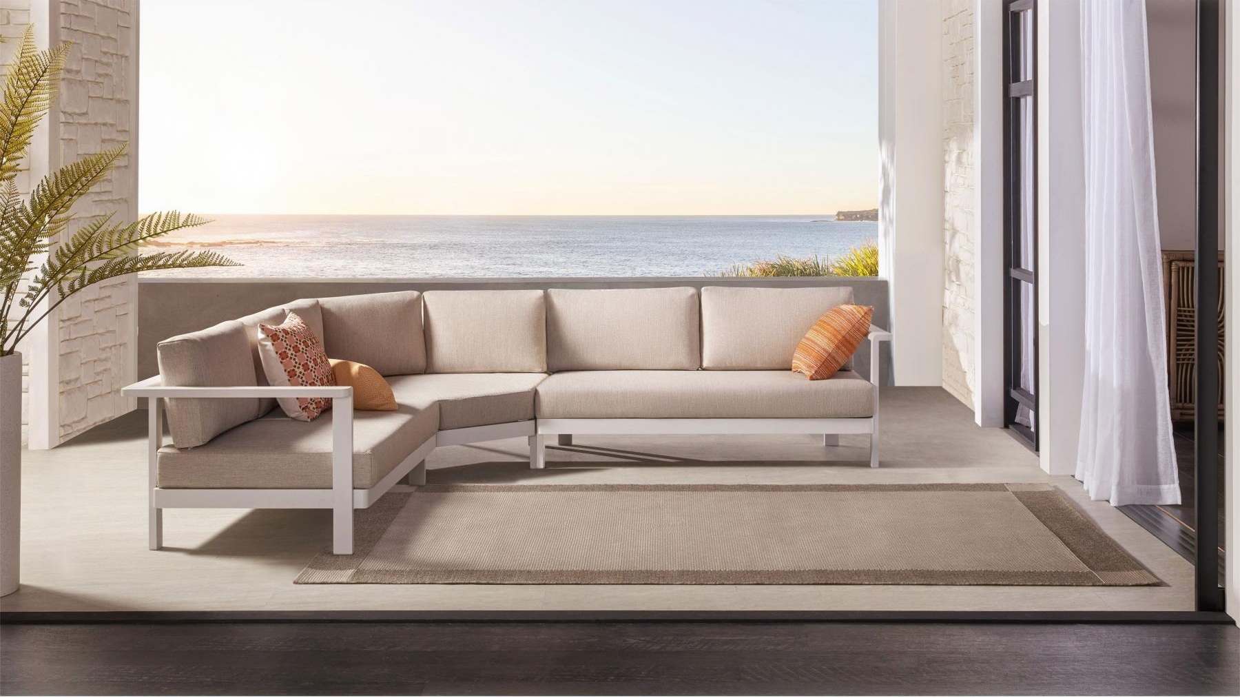 Gonzales 3-Piece Outdoor Corner Modular Lounge | Domayne