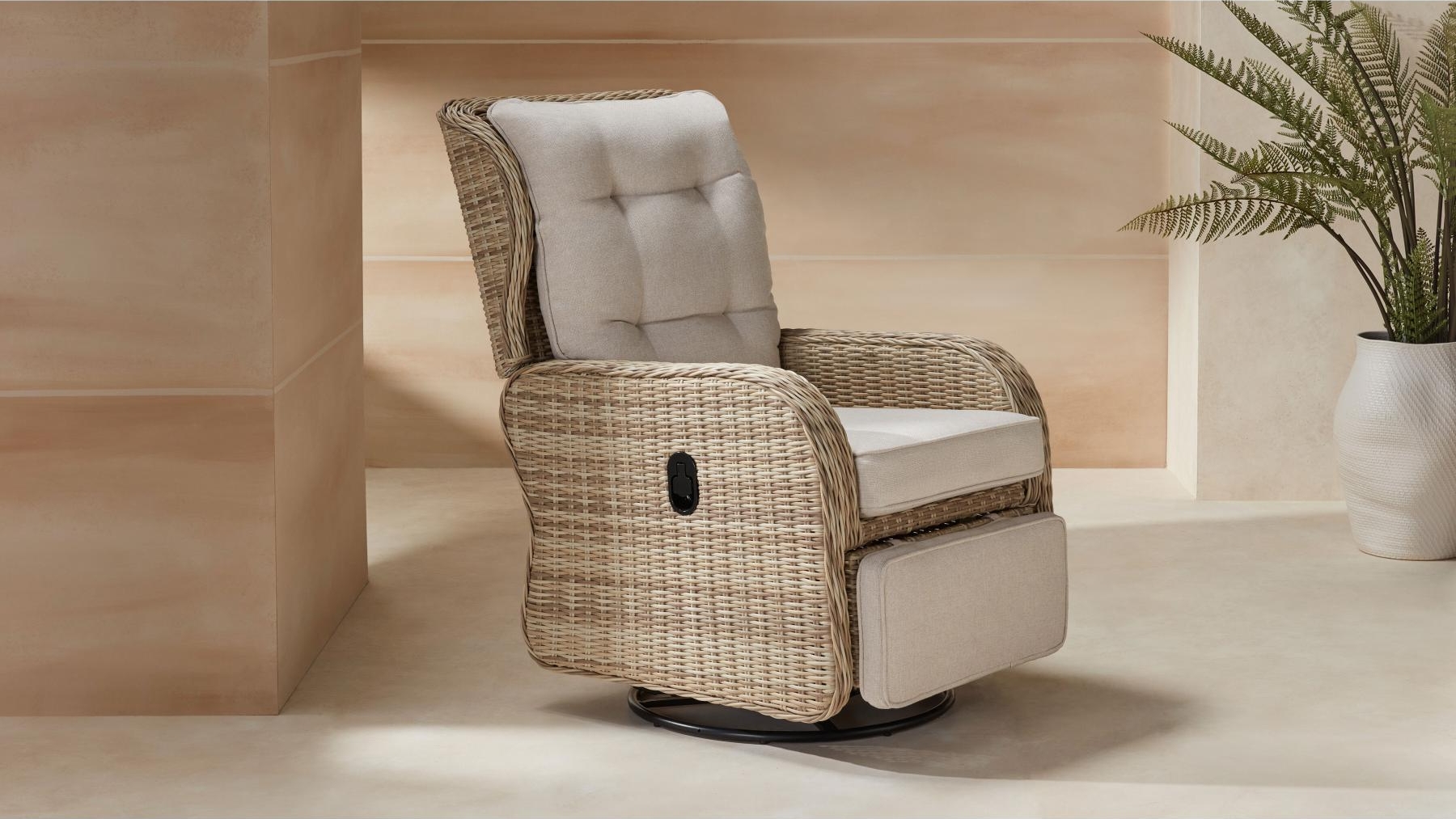 Mississippi Outdoor Swivel Recliner Chair Domayne