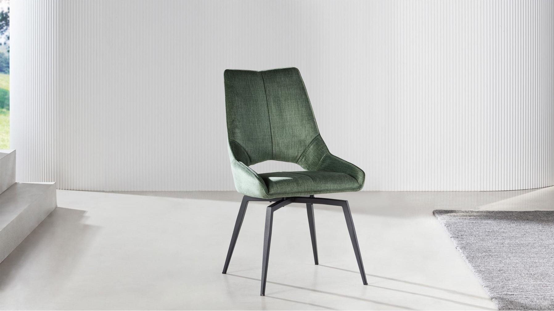 Vienna Dining Chair in Olive Fabric | Domayne