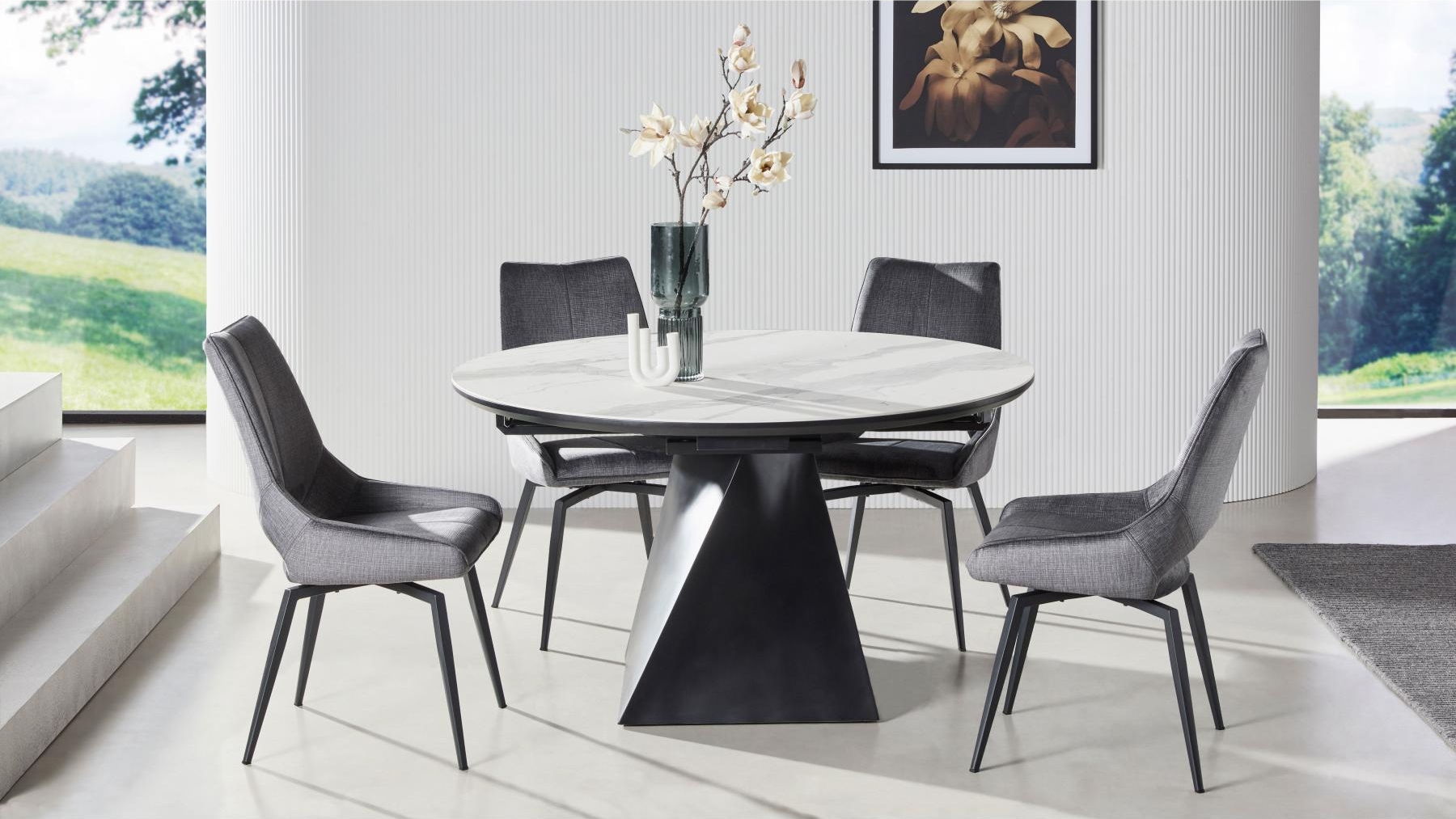 Vienna Round Extension Dining Table | Domayne