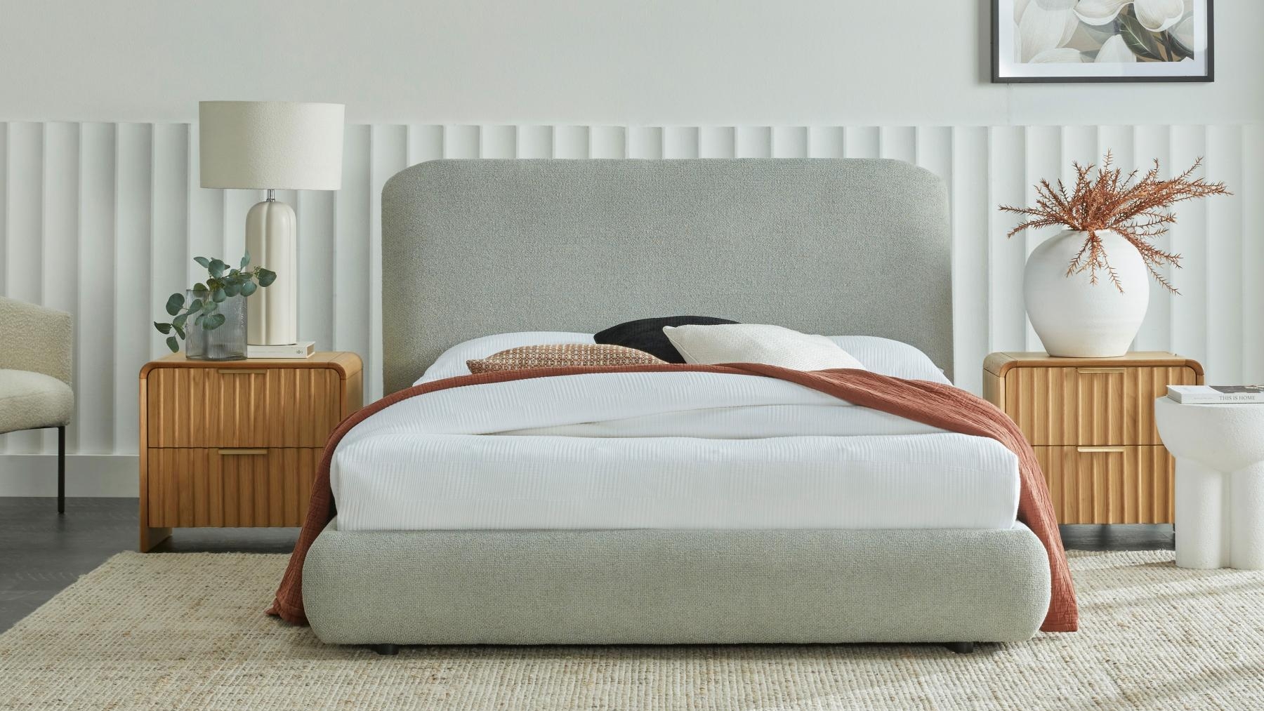 Brianna Pistachio Bed - Double | Domayne