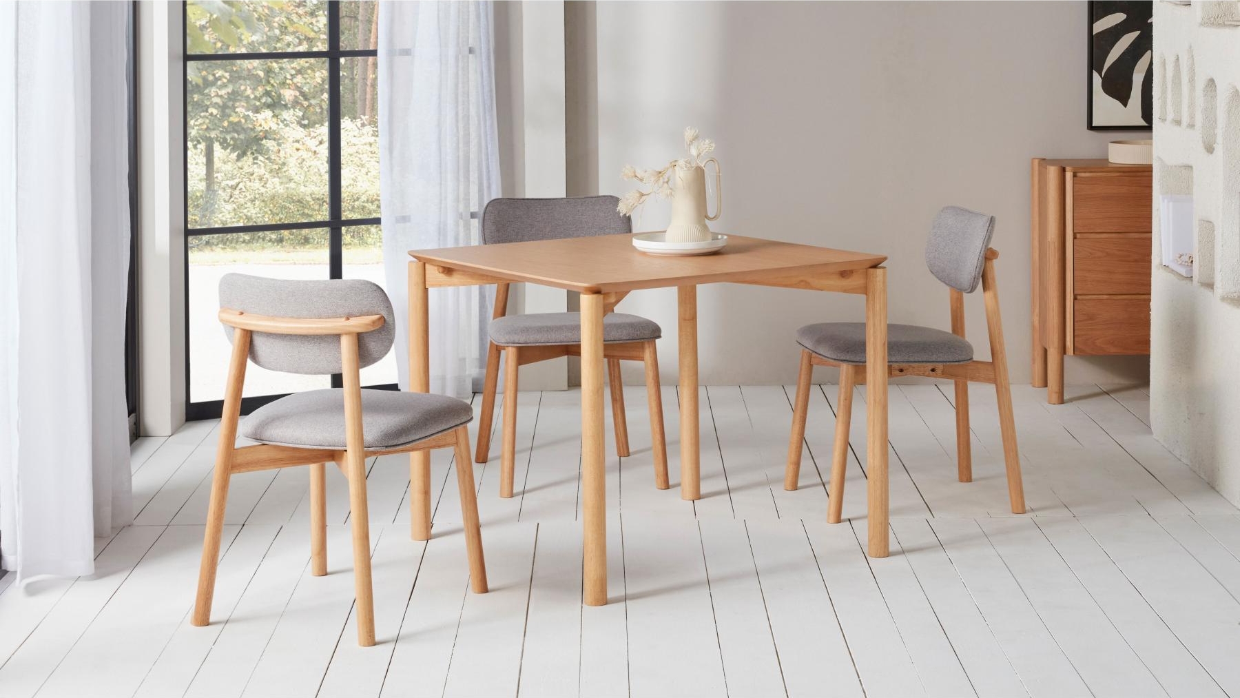 Linz Square Dining Table in Natural | Domayne