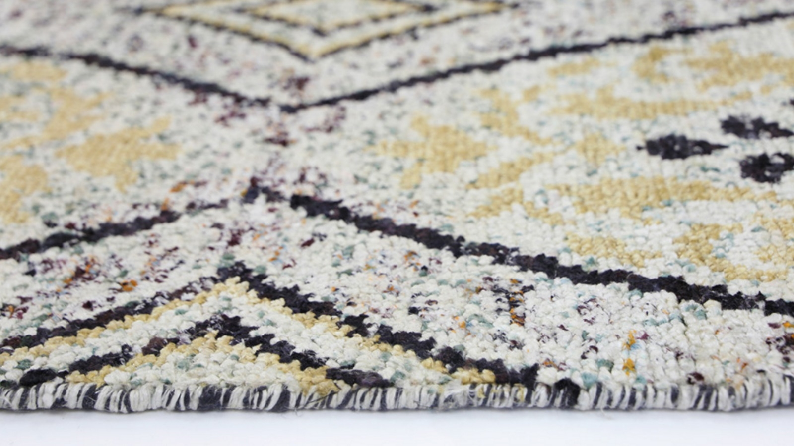 Sari Silk Beige Pattern Rug | Domayne