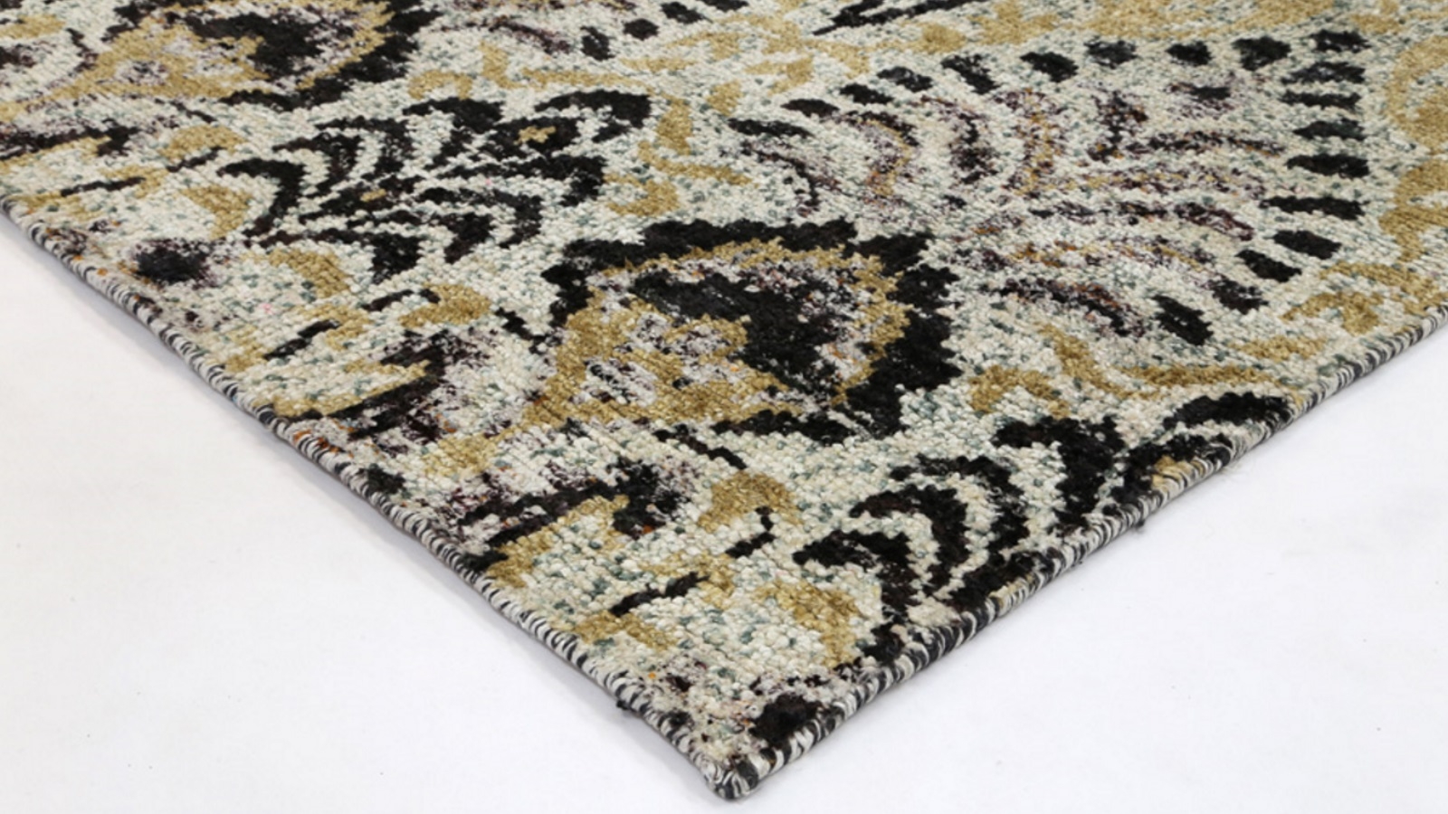 Sari Silk Beige Pattern Rug | Domayne
