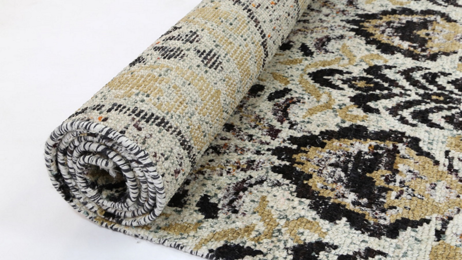 Sari Silk Beige Pattern Rug | Domayne