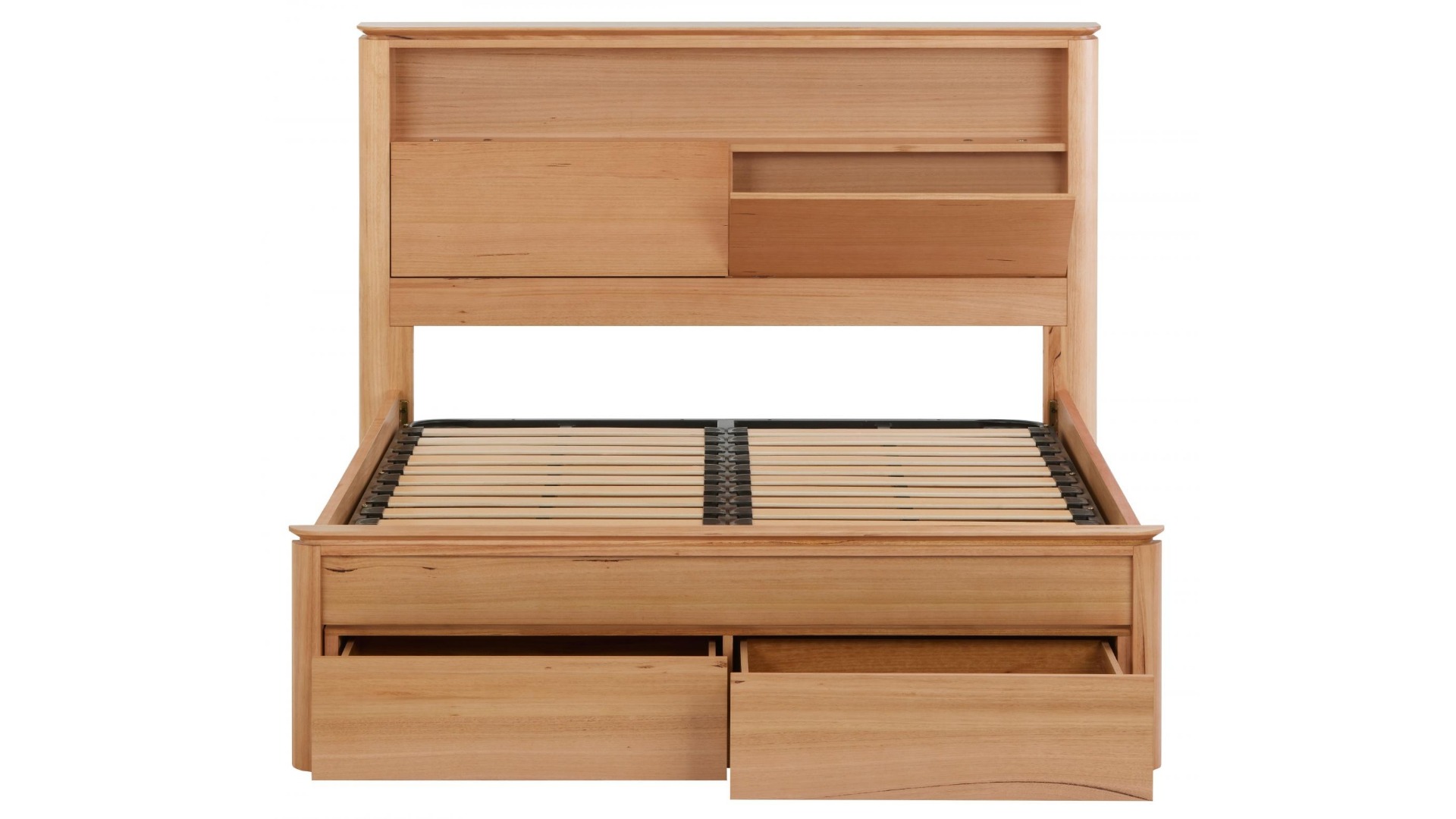 Ledge 2-Drawer Gaslift Bed - Queen | Domayne