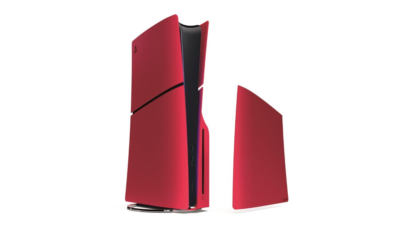 PS5 Slim Console Cover - Volcanic Red | Domayne