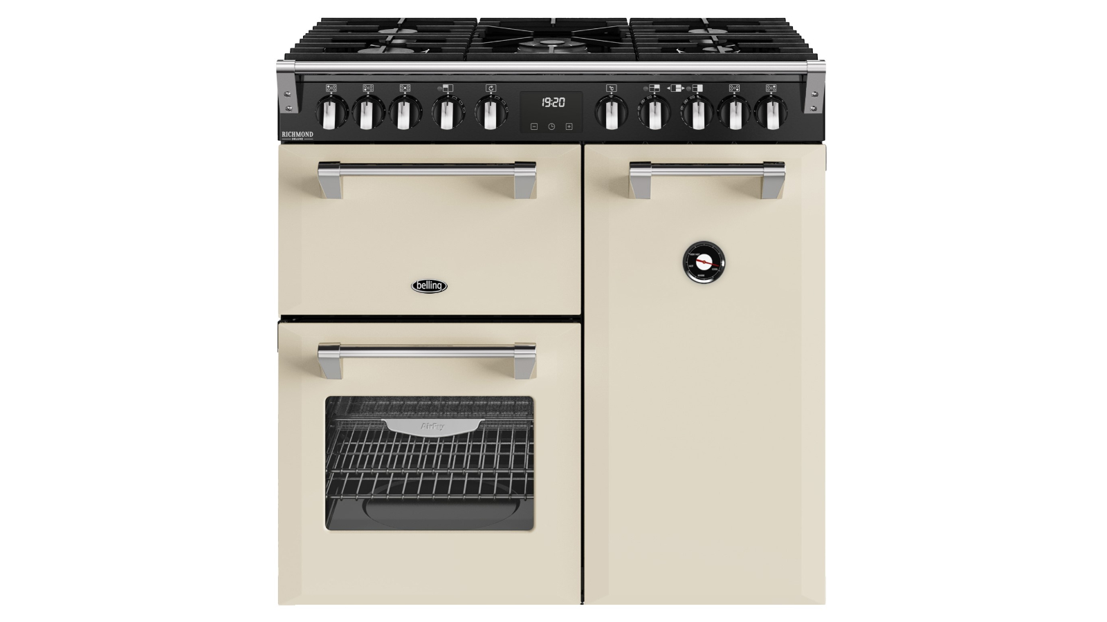 Belling 90cm Richmond Deluxe Dual Fuel Range Cooker - Cream | Domayne