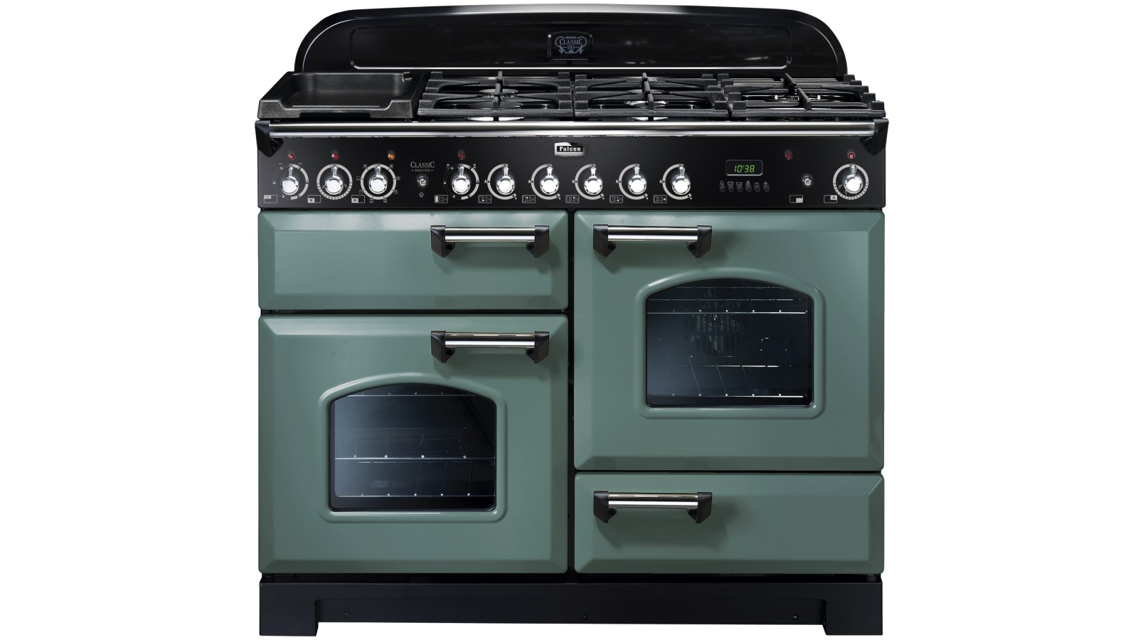 Falcon Classic Deluxe 1100mm Chrome Fitting Dual Fuel Freestanding ...