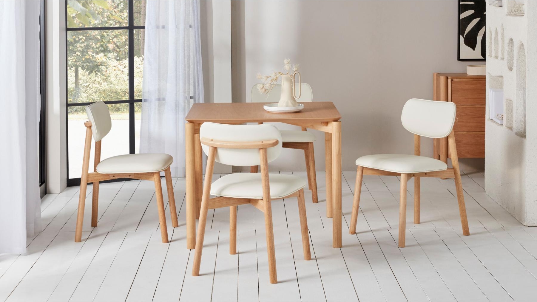 Linz Square Dining Table in Natural | Domayne
