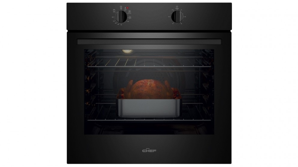 Chef 600mm Multifunction 3 Fan Forced Oven with 10A Plug & Play - Black ...