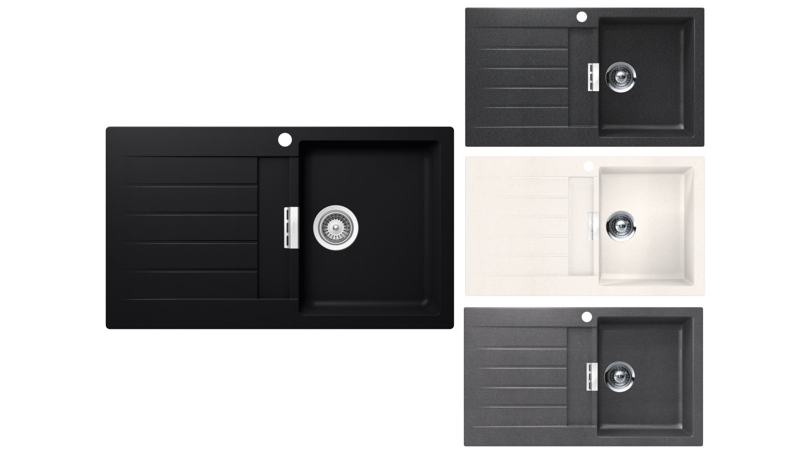 Schock Signus Single Right Hand Bowl Sink with Drainer & 1 Tap Hole ...