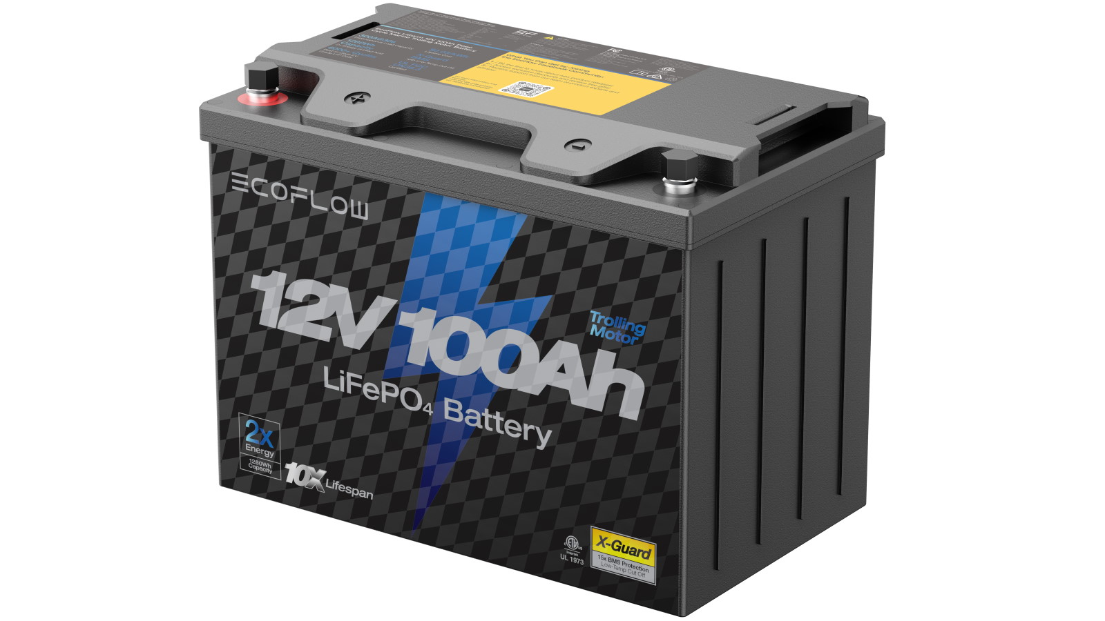 EcoFlow 12V 100Ah Lithium Battery | Domayne