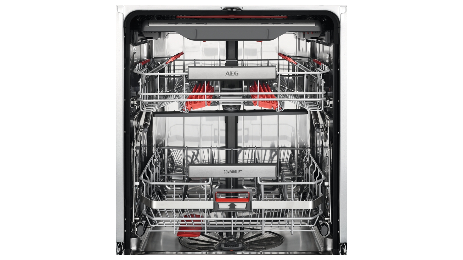 Integrated dishwasher with comfort lift store