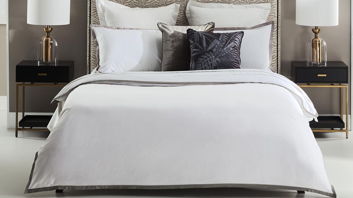 Hotel Collection Grey Trim Quilt Cover Set - Queen | Domayne