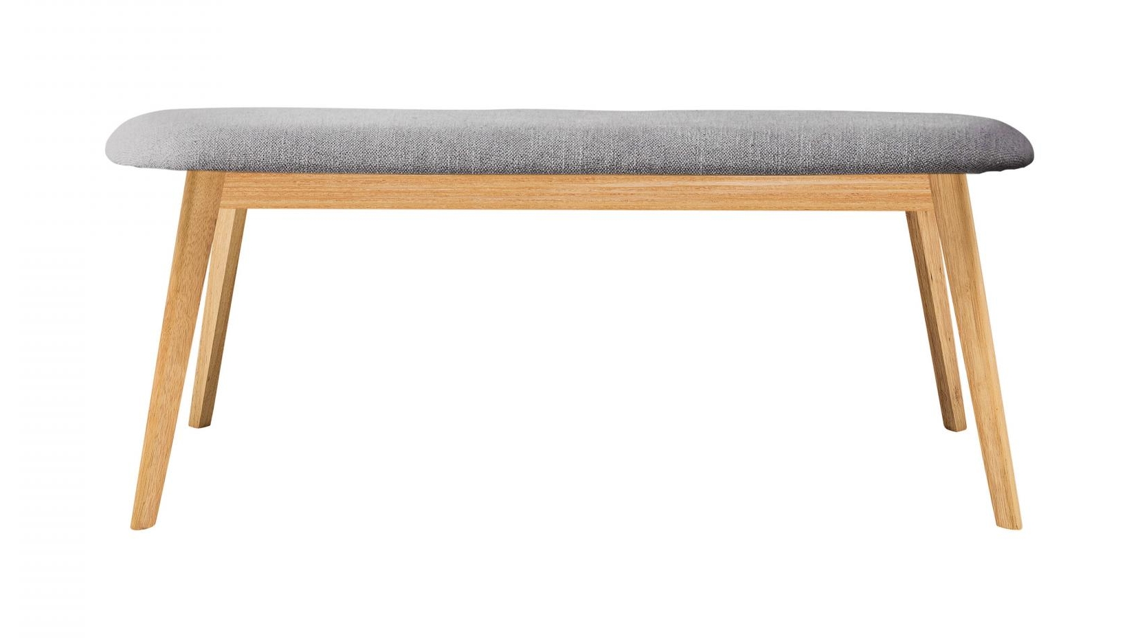 Zara Fabric Bench - Grey/Natural | Domayne