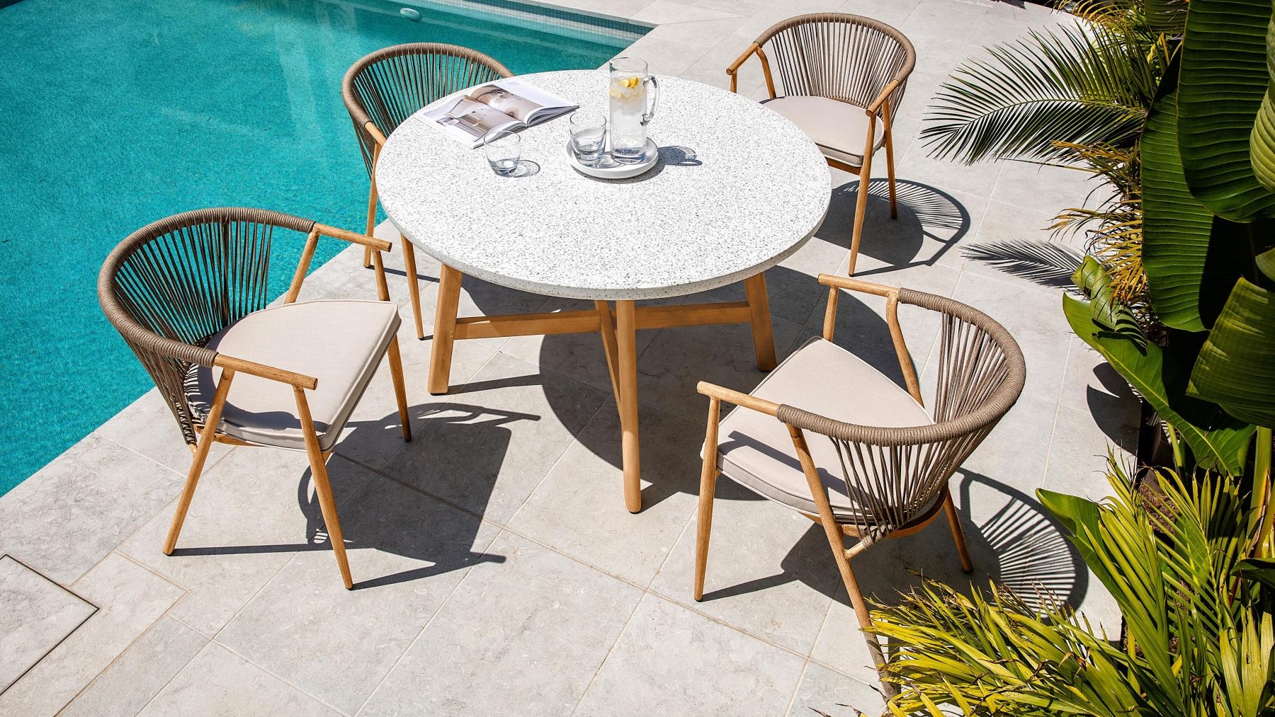 Talara Outdoor Round Dining Table - 120cm | Domayne