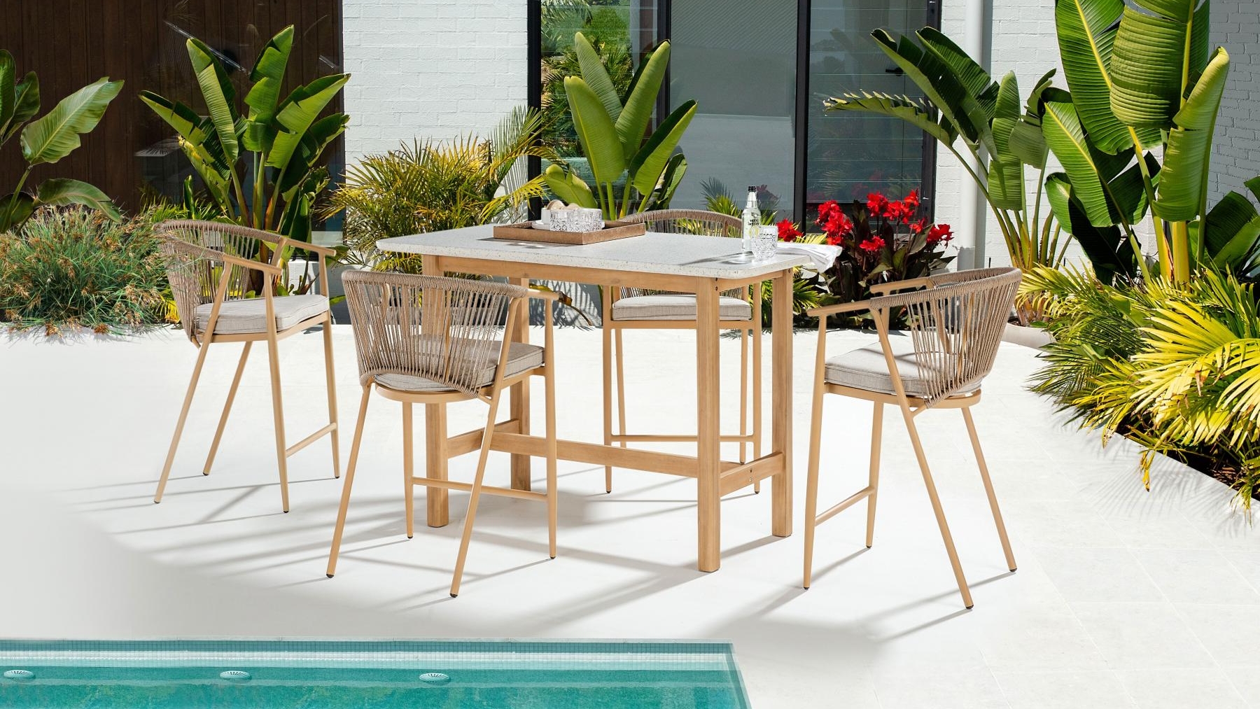 Talara Outdoor Bar Table | Domayne