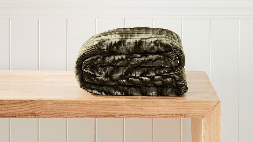 Flynn Olive Throw | Domayne