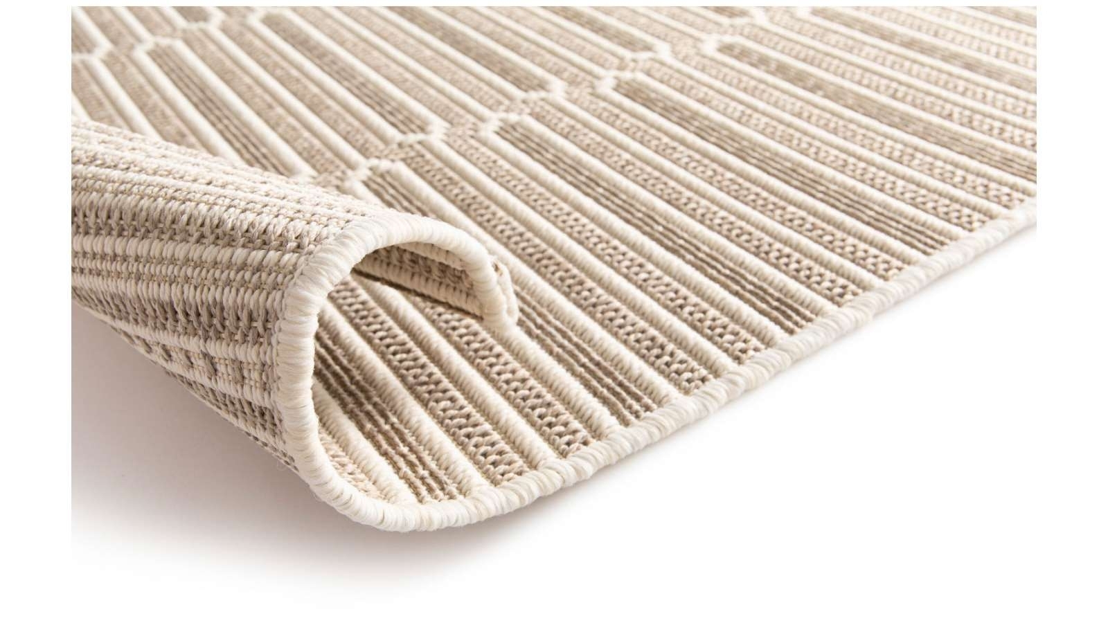 Grace Oval Beige Outdoor Rug | Domayne