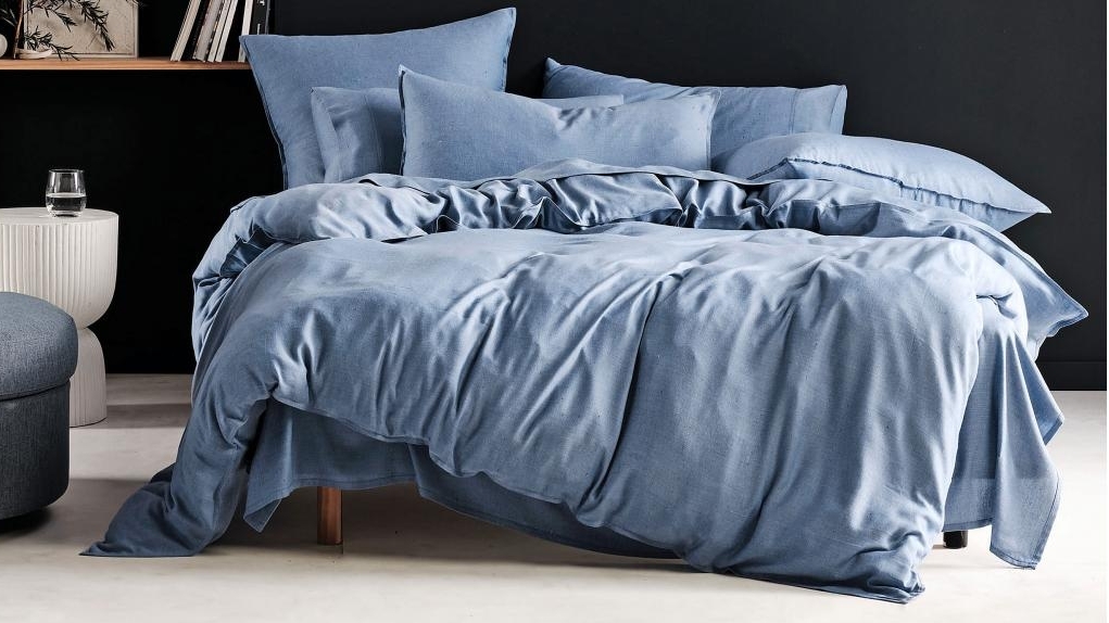 Linen House ReJeaneration Rialta Denim Quilt Cover Set - Queen | Domayne