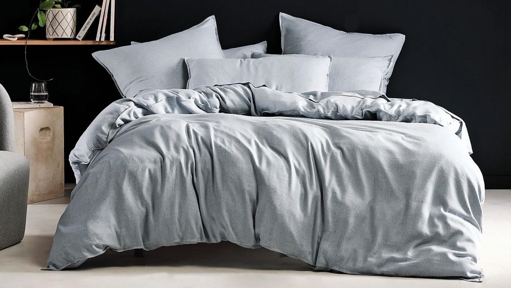 Linen House ReJeaneration Rialta Silver Quilt Cover Set | Domayne