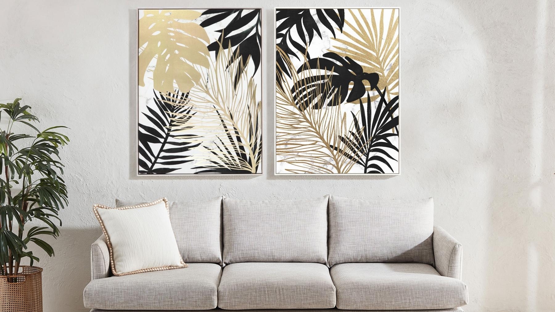 Golden Fern Wall Art | Domayne