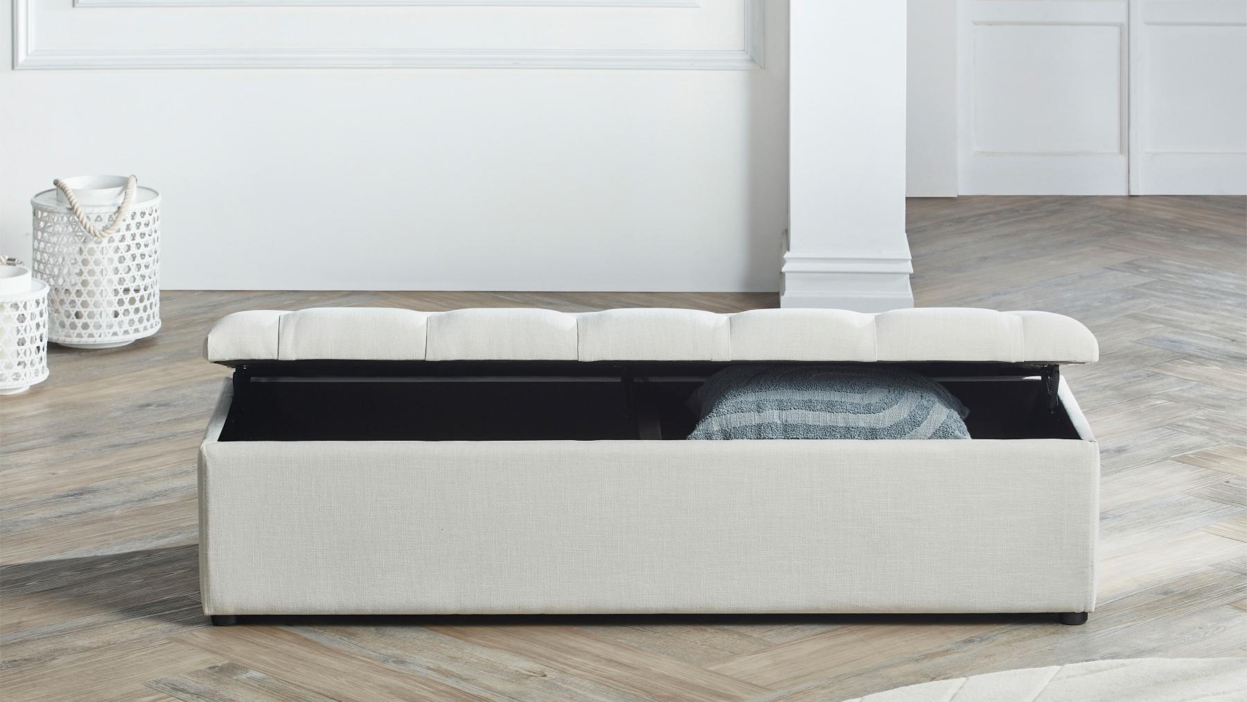 Trentham Rectangular Alabaster Ottoman | Domayne