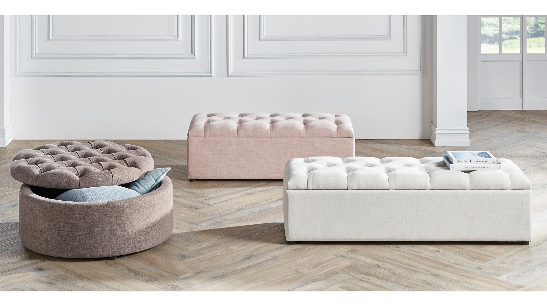 Trentham Round Java Ottoman | Domayne