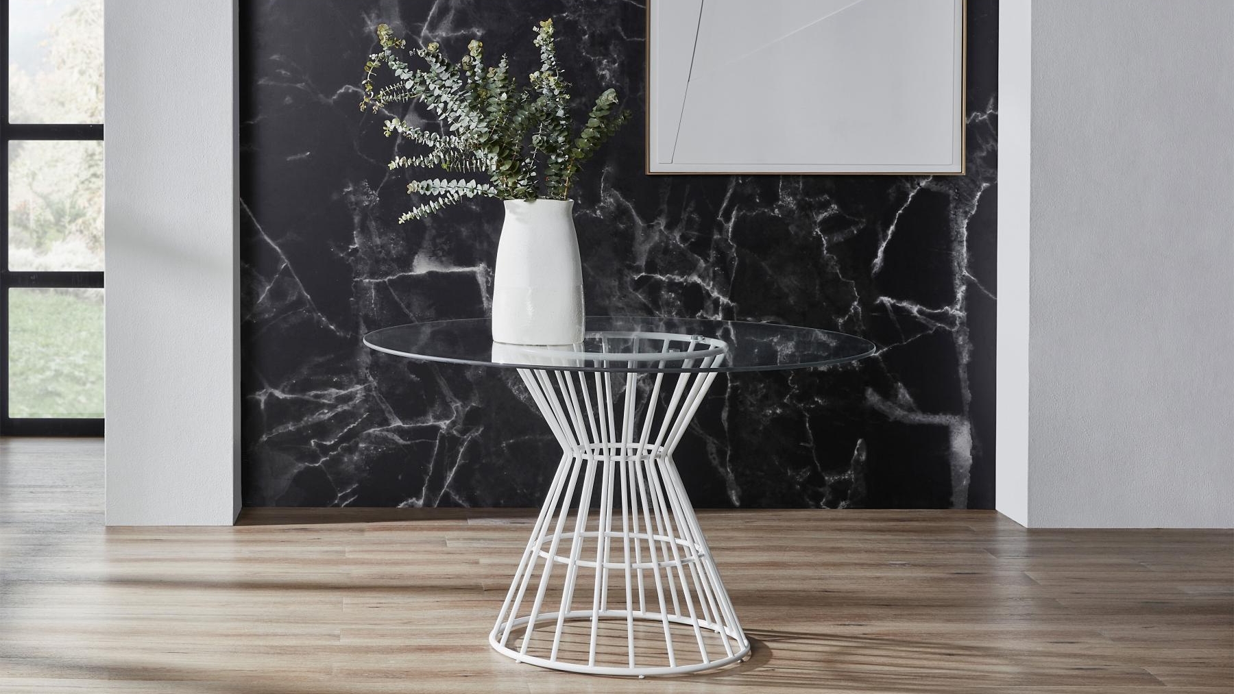 Frankie Round Dining Table - White | Domayne