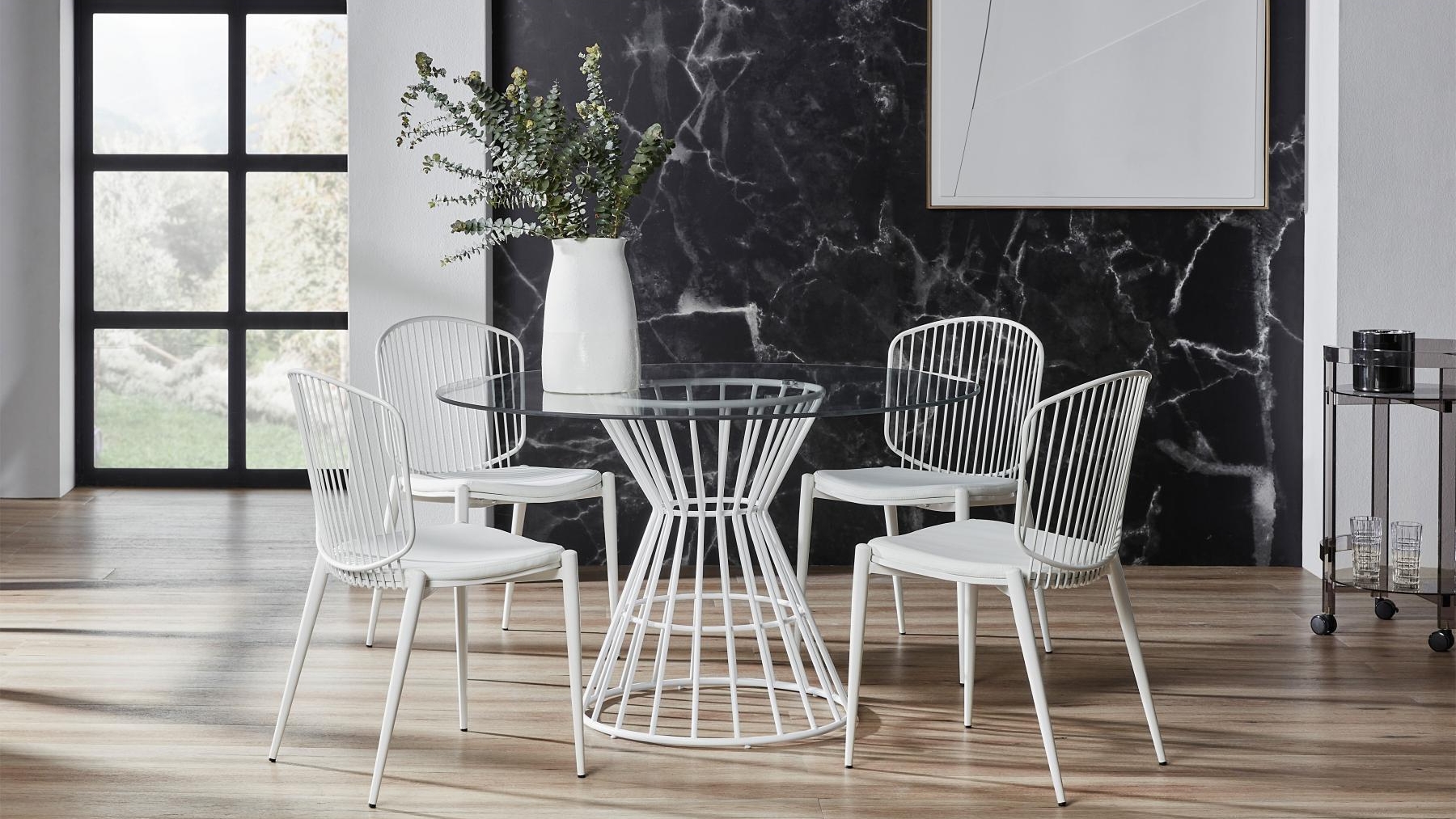 Frankie Round Dining Table - White | Domayne