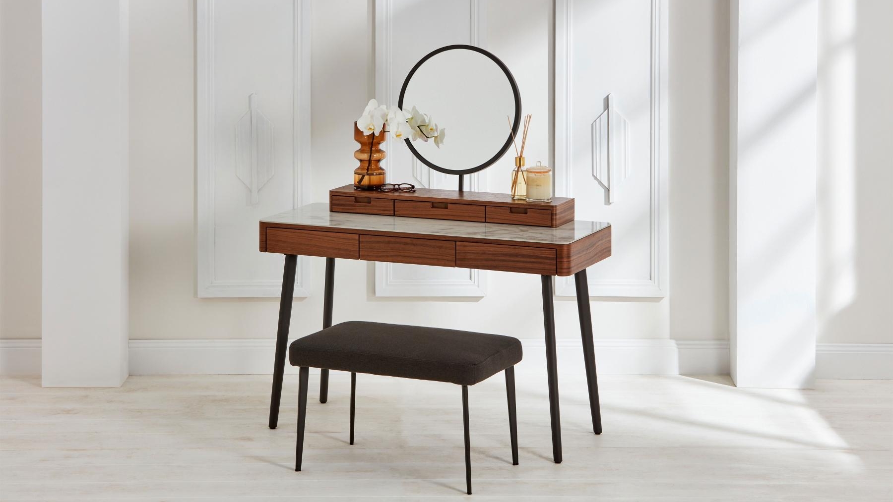 Coco Dressing Table with Mirror | Domayne